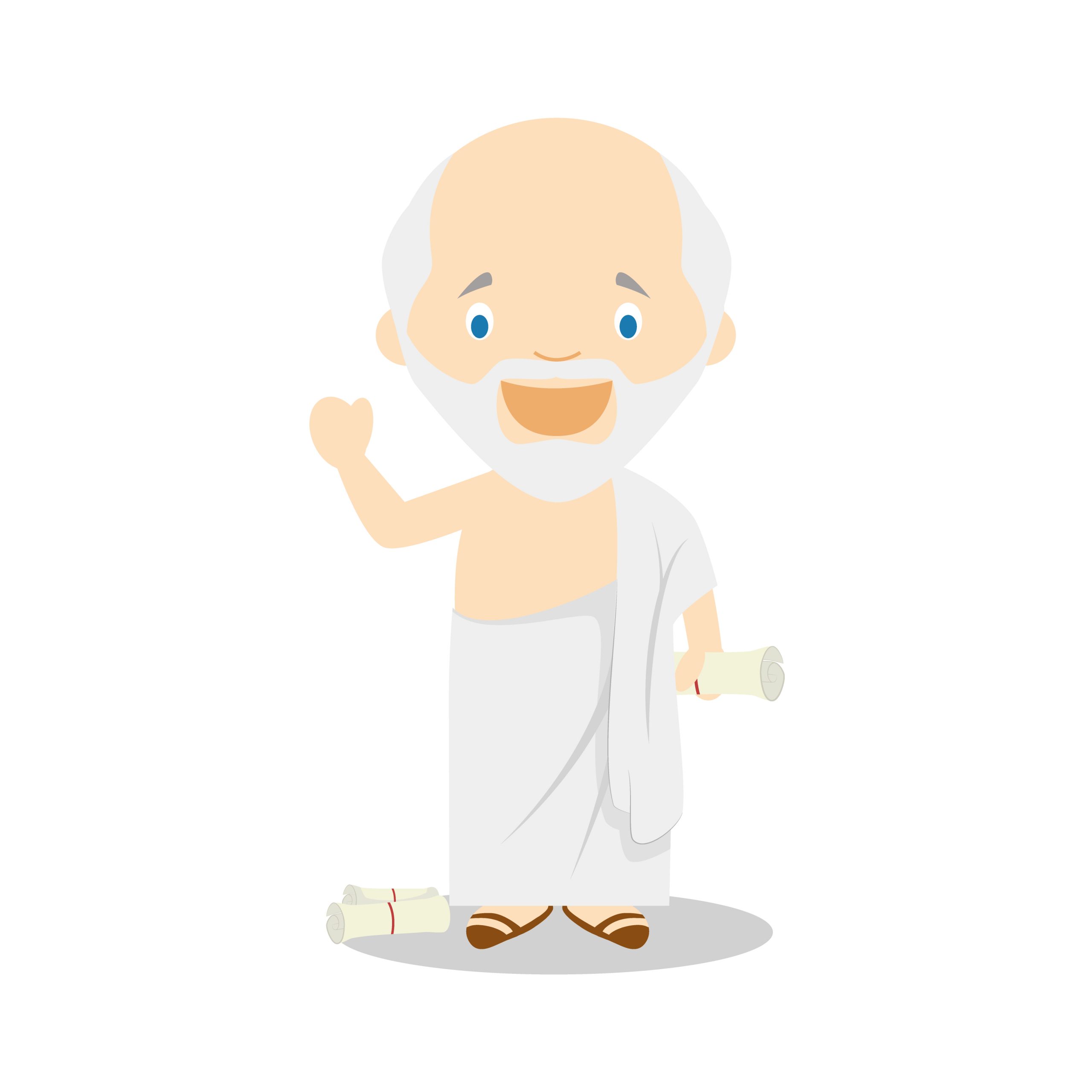 Socrates cartoon character. Vector Illustration. Kids History ...